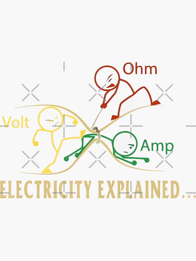 "Electricity Explained" Sticker for Sale by premparekh | Redbubble