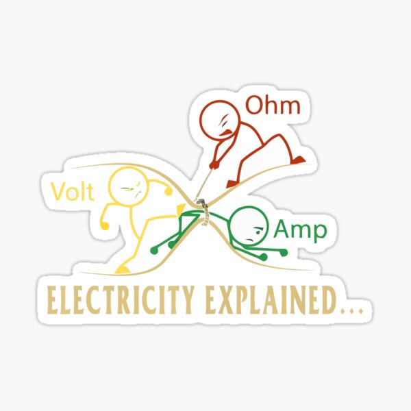 "Electricity Explained" Sticker for Sale by premparekh | Redbubble