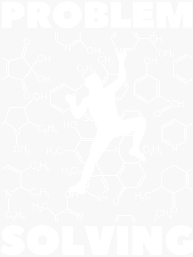 "Problem Solving Chemistry. Rock Climbing. Bouldering" Sticker for Sale ...