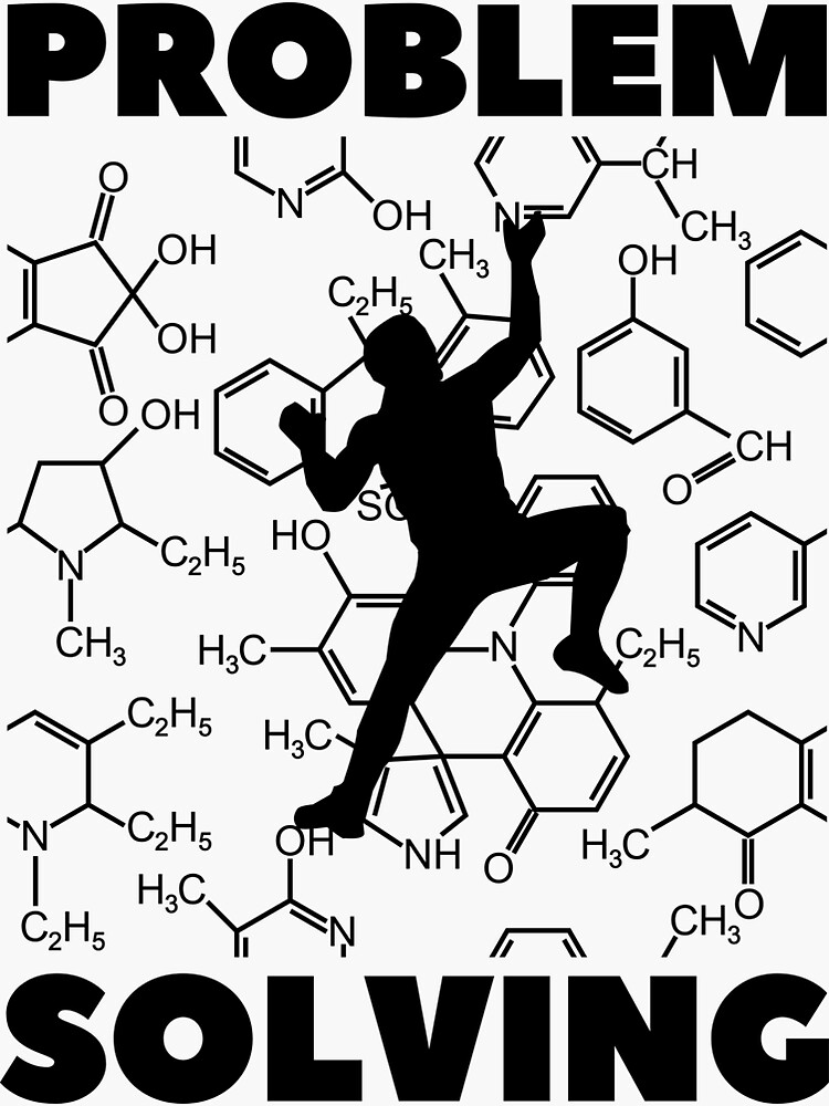 "Problem Solving Chemistry. Rock Climbing. Bouldering" Sticker for Sale ...