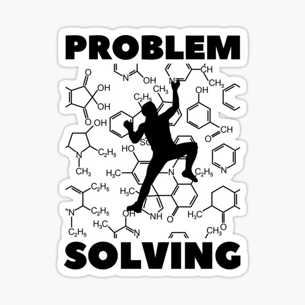"Problem Solving Chemistry. Rock Climbing. Bouldering" Sticker for Sale ...