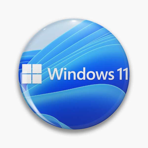 "Microsoft Windows 11 sticker" Pin for Sale by developerfriday | Redbubble