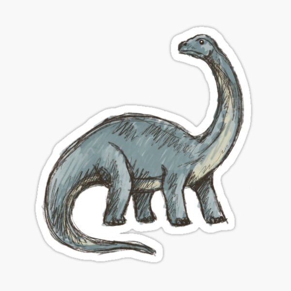 "Cute Dinosaurs: Brontosaurus" Sticker for Sale by thosepencils | Redbubble