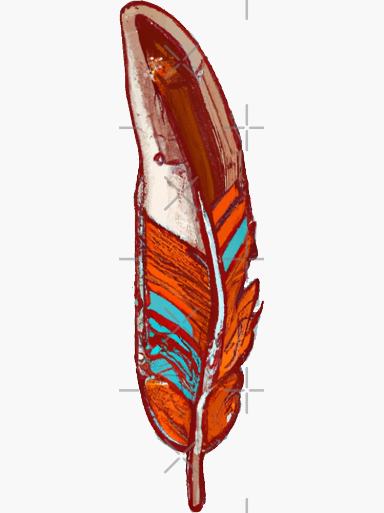 "Red Tailed Hawk Feather Watercolor Sticker" Sticker for Sale by ...