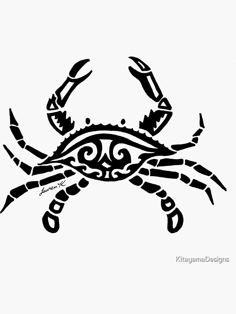 "Blue Crab Design" Sticker for Sale by KitayamaDesigns | Redbubble