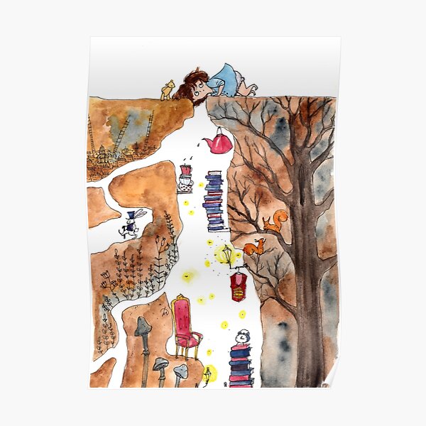 "Down the rabbit hole" Poster by MankaKasha | Redbubble
