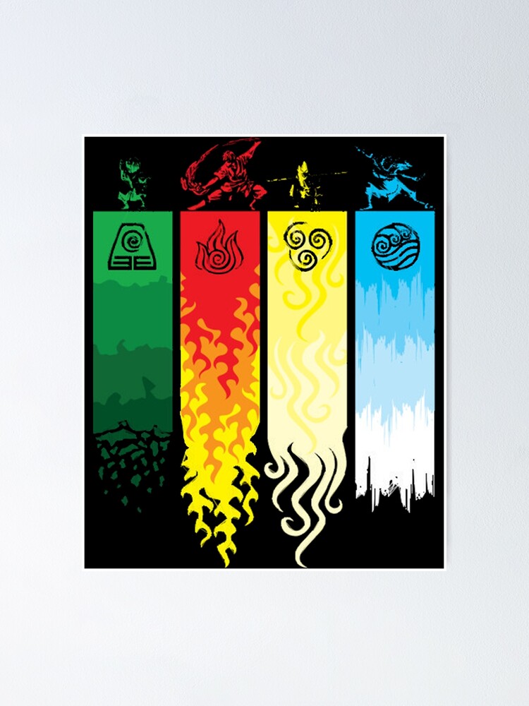 "Element Symbols Avatar The Last Airbender" Poster for Sale by ...
