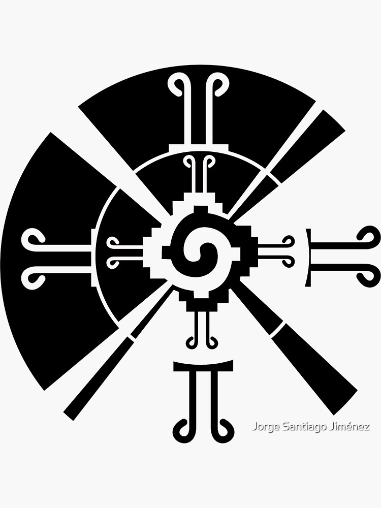"Maya Design (Ver 1.1) - The Hunab Ku - The One God" Sticker by xim0ex ...