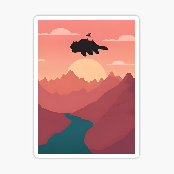 "Appa with sunset" Sticker for Sale by MadeleinGrant | Redbubble