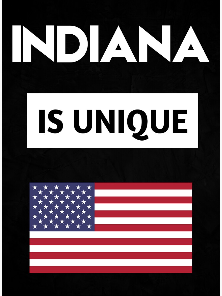 "Indiana is unique | United states | Indiana state" Sticker for Sale by ...