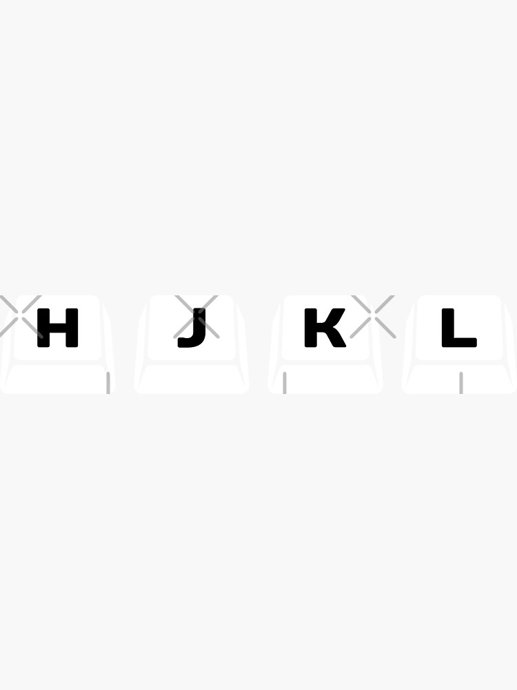 "HJKL - Navigation Keyboard Keys Design for vi/Vim Hackers" Sticker for Sale by geeksta | Redbubble