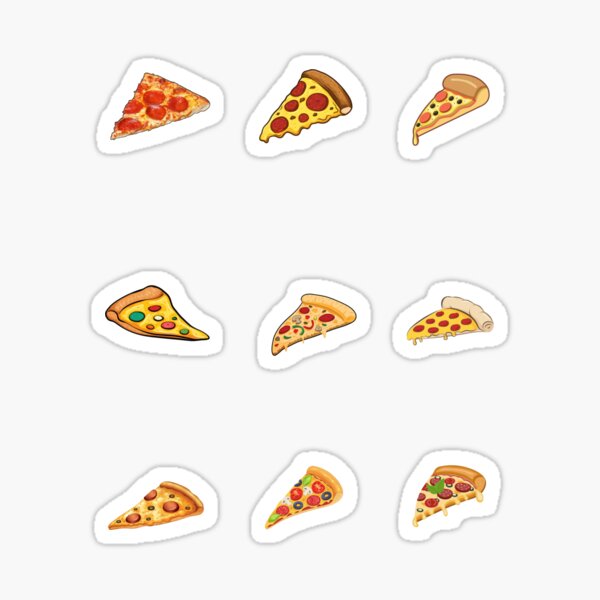 "Pizza 9 stickers pack" Sticker for Sale by redakhatib | Redbubble
