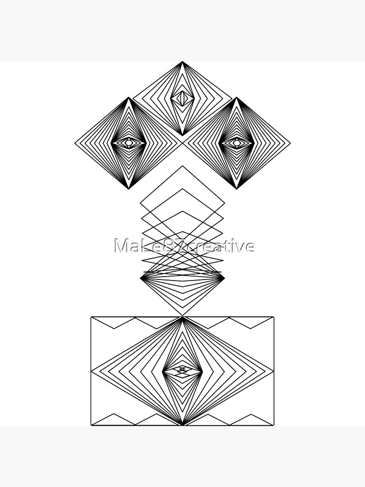 "Face with third eye, black and white design" Poster for Sale by ...