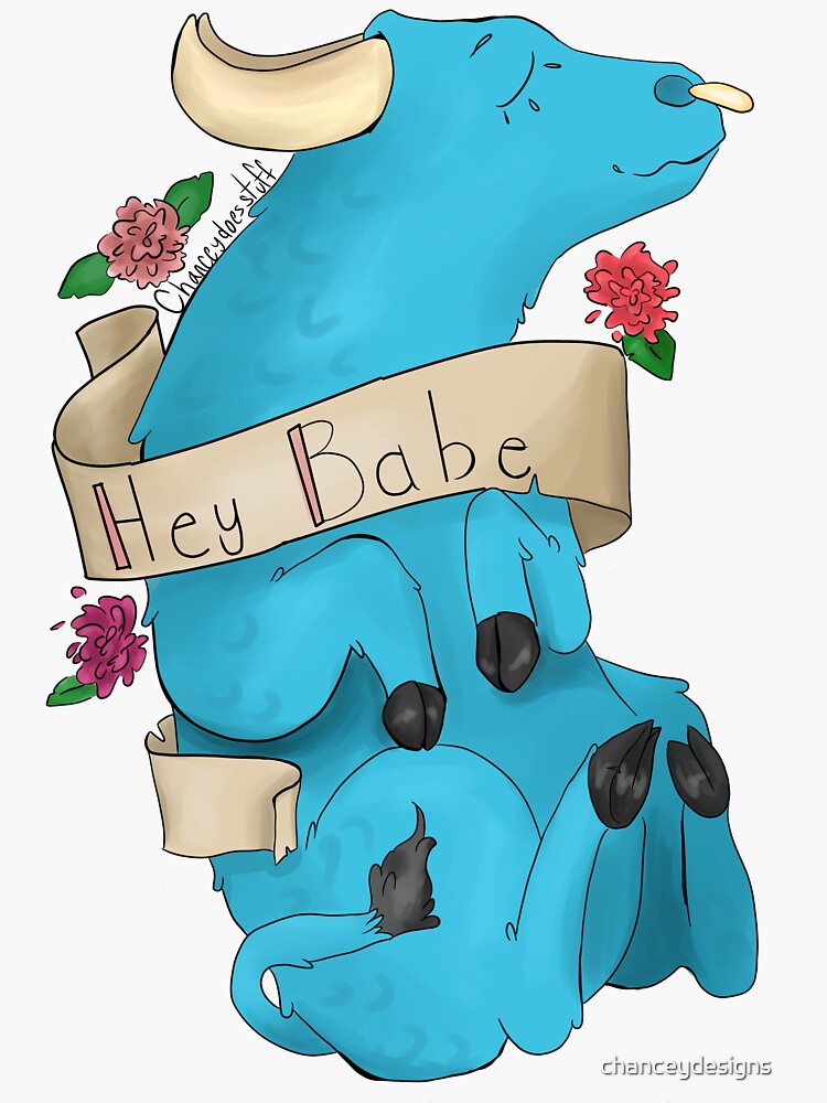 "Hey Babe, the digital version" Sticker for Sale by chanceydesigns ...