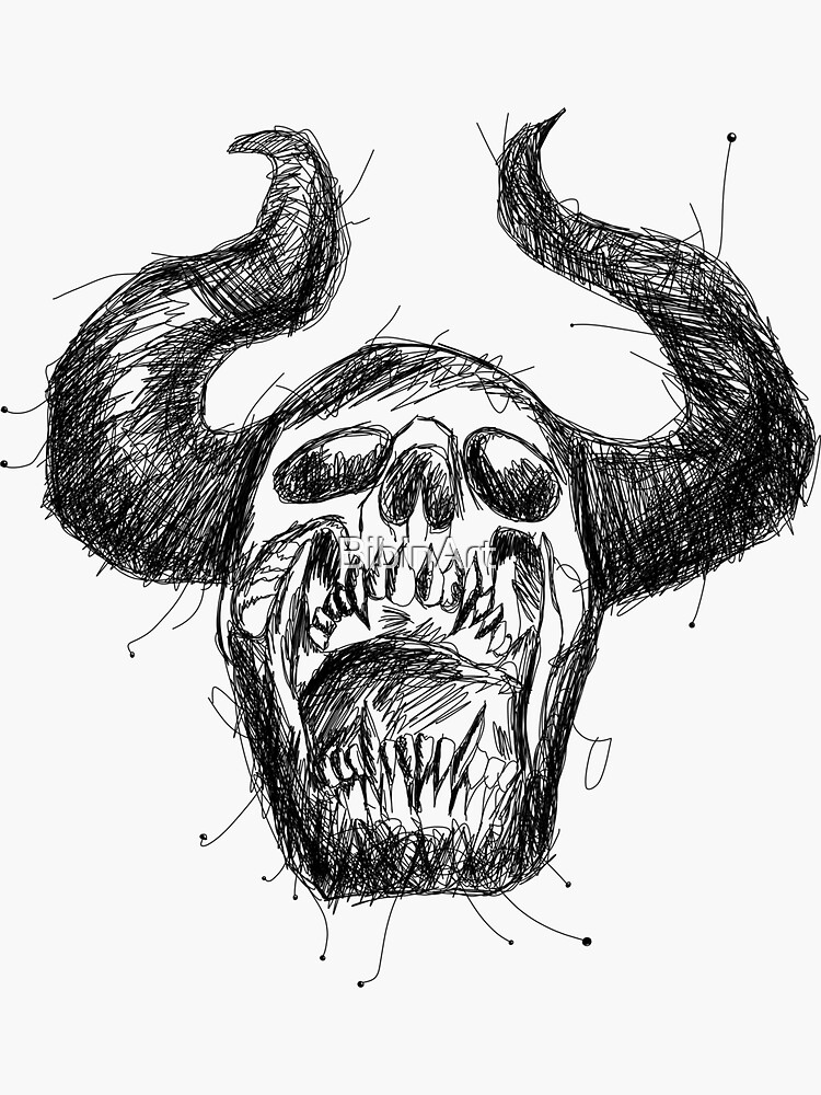 "World of darkness Monster Skull face " Sticker for Sale by BibinArt ...