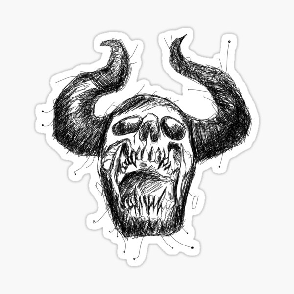 "World of darkness Monster Skull face " Sticker for Sale by BibinArt ...