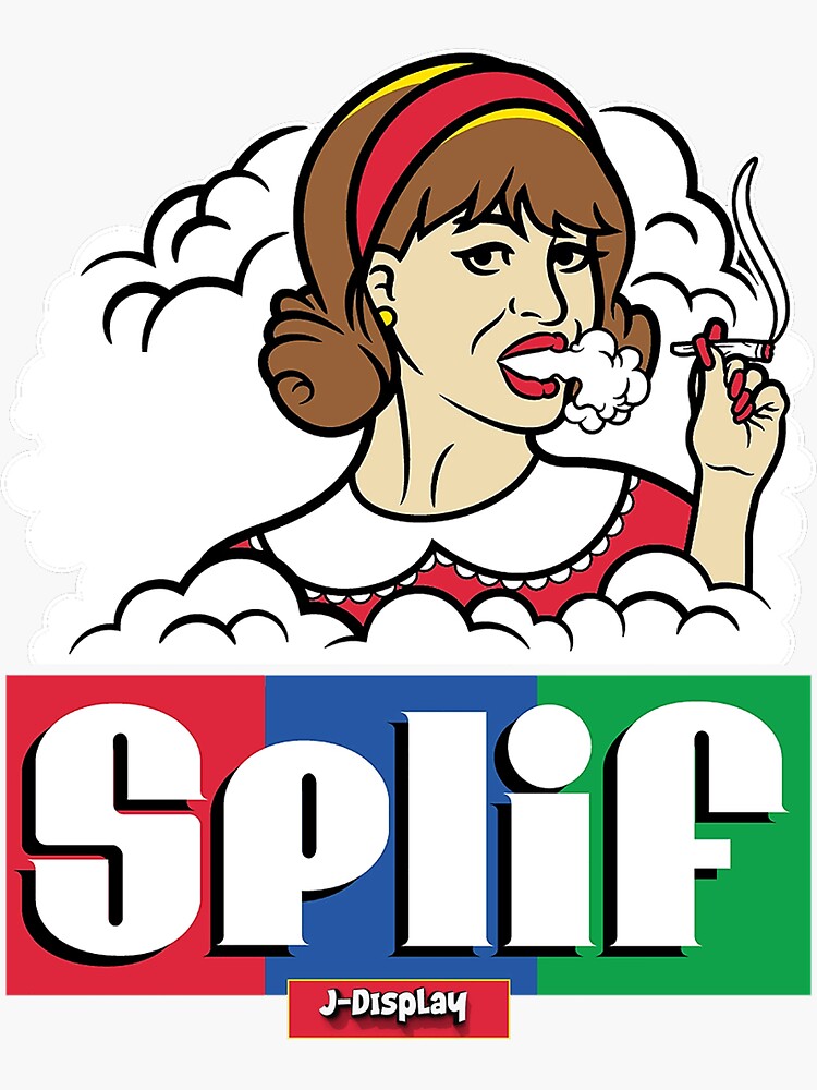 "Cannabis Weed Joint Splif Graphic" Sticker for Sale by CannabisGifts ...