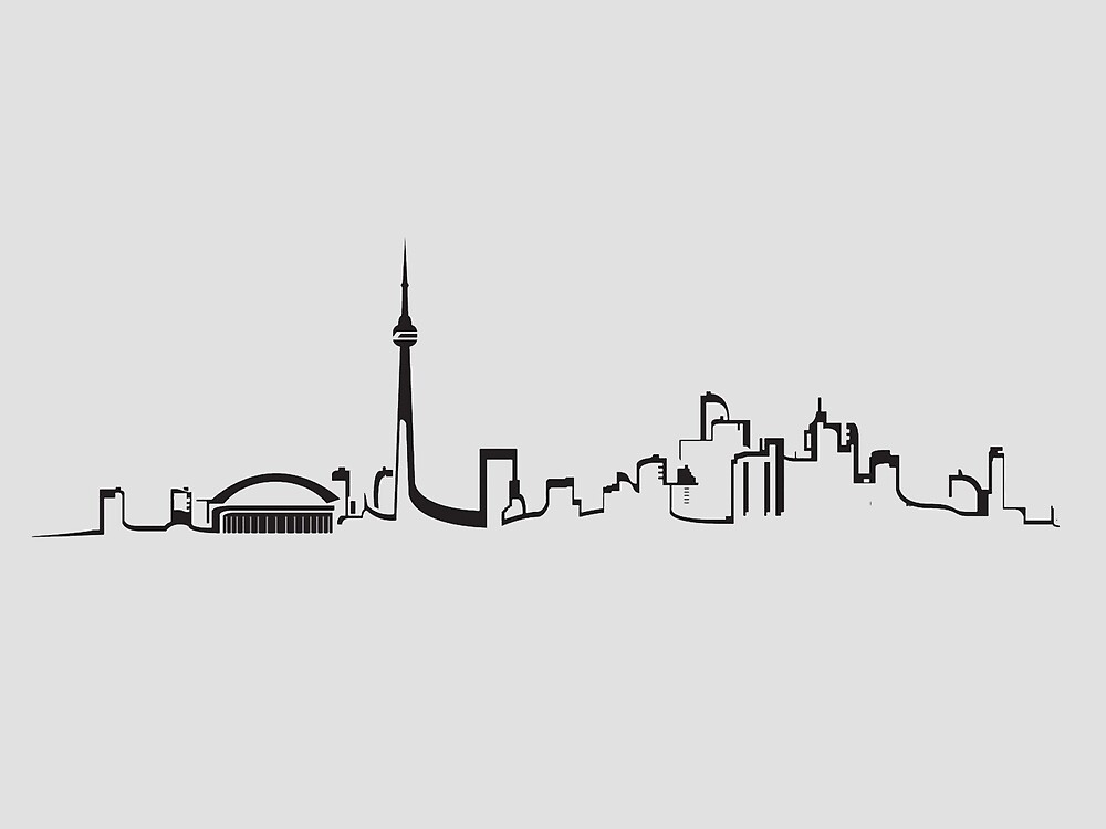 "Toronto Skyline Outline" by YoursTrulyAli | Redbubble
