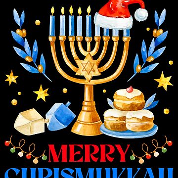 "Merry Chrismukkah Happy Hanukkah Christmas" Poster for Sale by Toranai ...