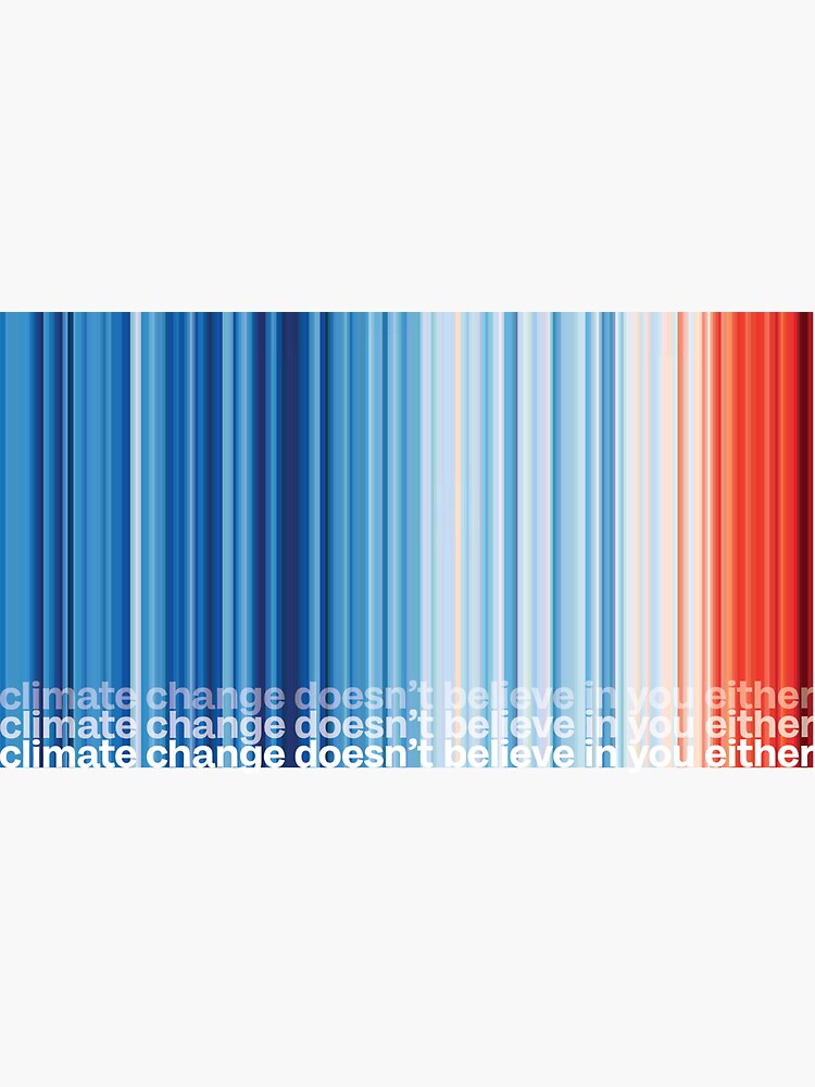 "climate change doesn't believe in you barcode" Sticker for Sale by ...