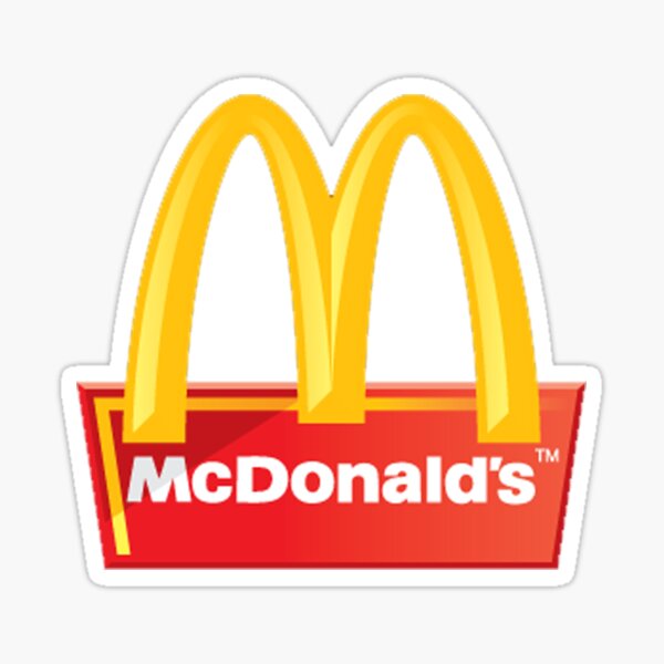 "Stunning McDonald's Design" Sticker for Sale by Ekkive | Redbubble