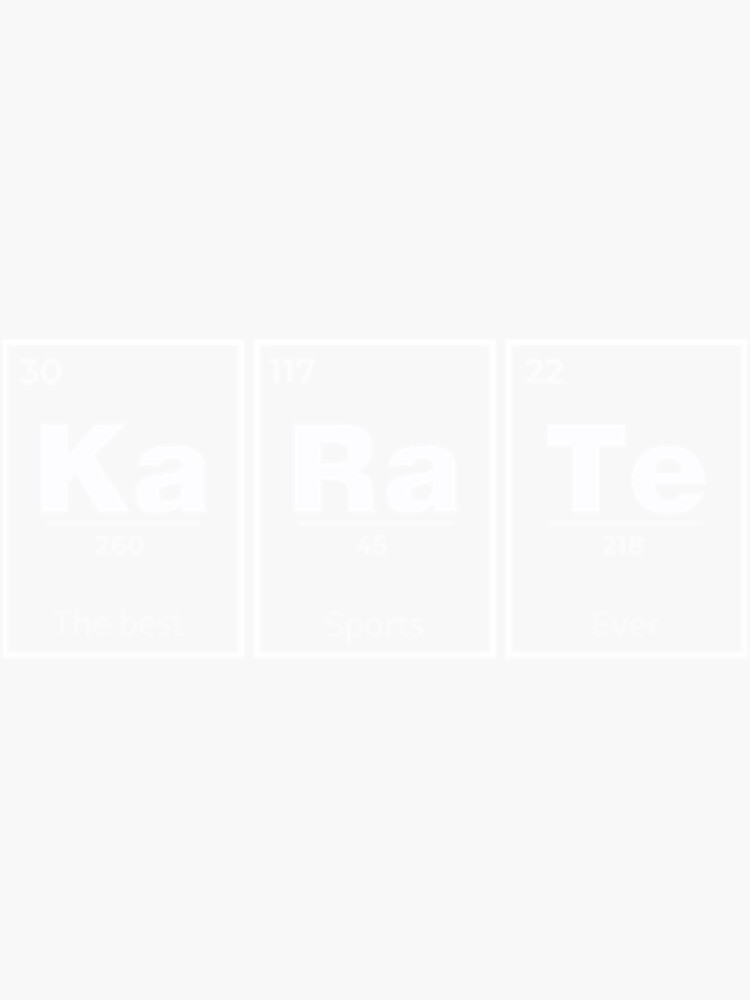 "Karate Elements Karate Fighter Black Belt Funny Gi" Sticker for Sale ...