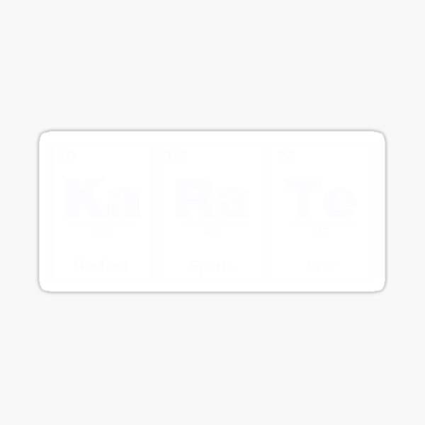 "Karate Elements Karate Fighter Black Belt Funny Gi" Sticker for Sale ...