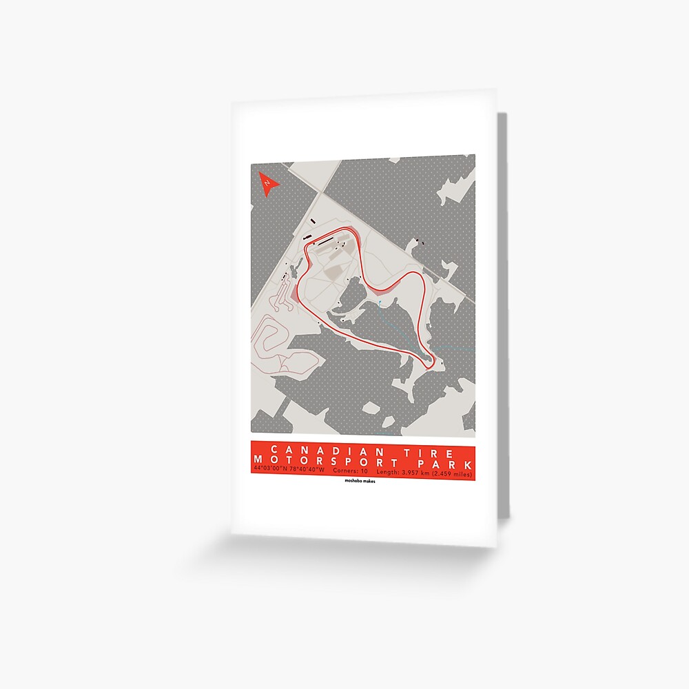"Canadian Tire Motorsport Park | Track Map for Poster Wall Art | IMSA 1 ...