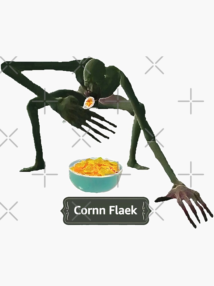 "Cornn Flaek Meme Shy Guy Flakes SCP 096 Foundation " Sticker for Sale ...