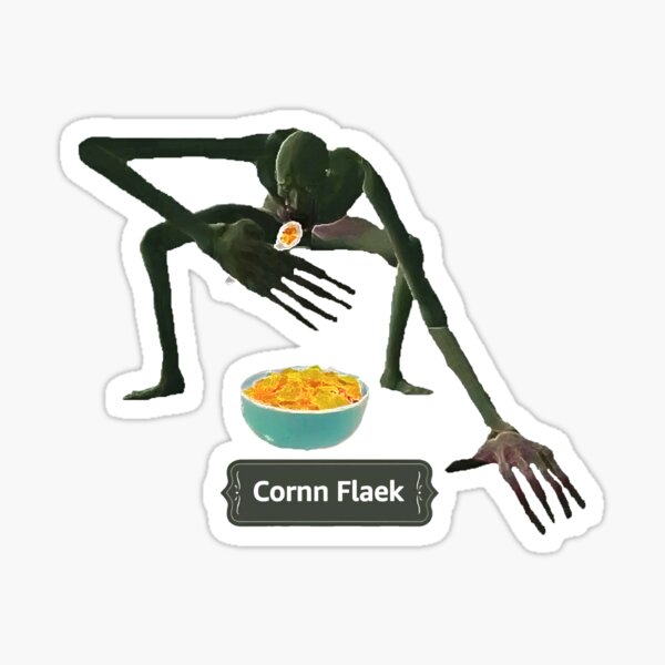 "Cornn Flaek Meme Shy Guy Flakes SCP 096 Foundation " Sticker for Sale ...