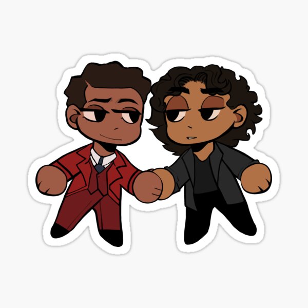 "IWTV louis & armand holding hands chibi" Sticker for Sale by Blueyuey ...