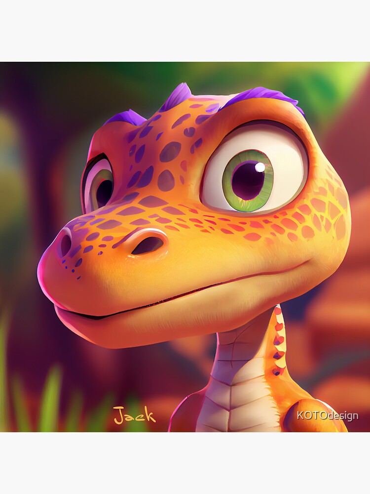 "Baby Dinosaur Dino Bambino - Jack" Sticker for Sale by KOTOdesign ...