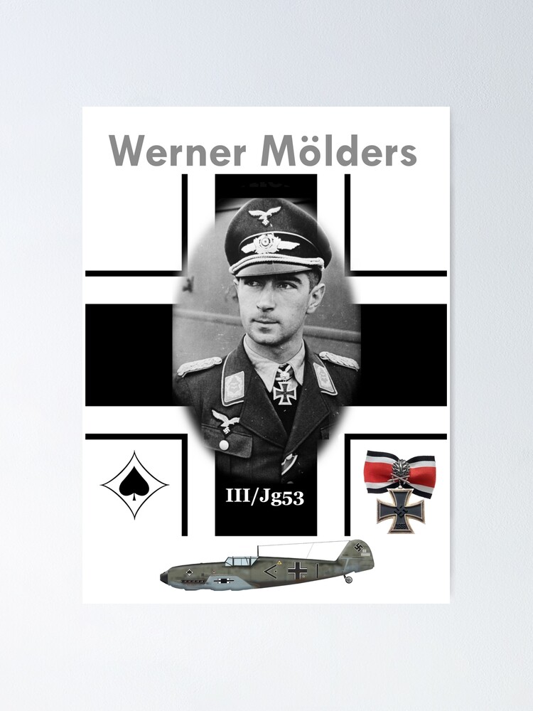 "Werner Mölders luftwaffe fighter ace" Poster for Sale by Digitalfred ...