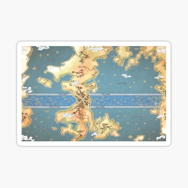 "Anime World Map" Sticker for Sale by julienvidal | Redbubble