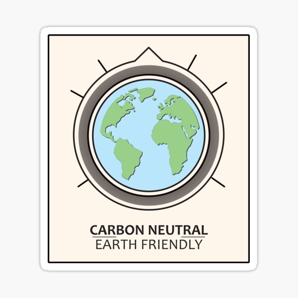 "Carbon neutral earth friendly." Sticker for Sale by DEGryps | Redbubble