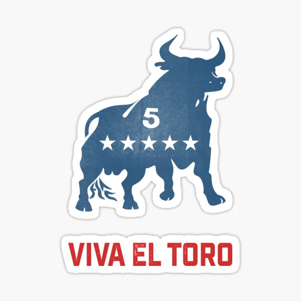 "Viva el Toro v.2 (Red & Blue)" Sticker for Sale by lovelifeunltd ...