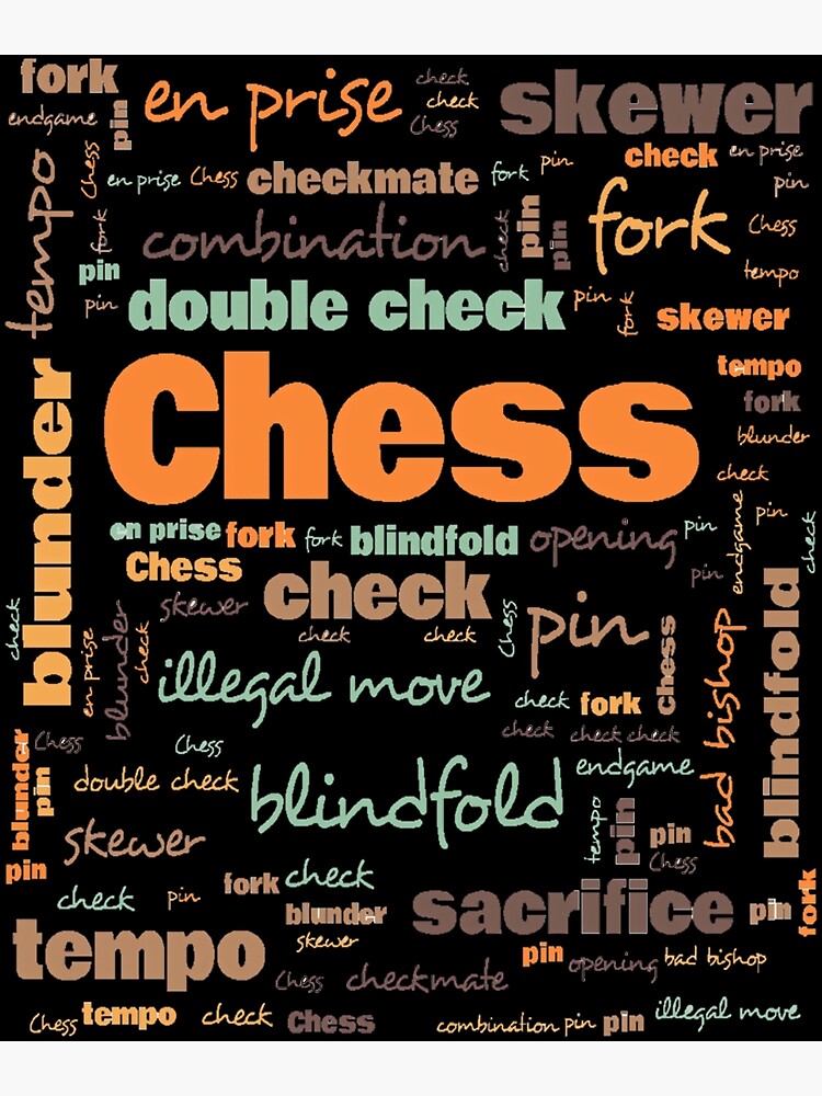 "Chess Terminology Commonly Used Chess Terms " Poster for Sale by ...