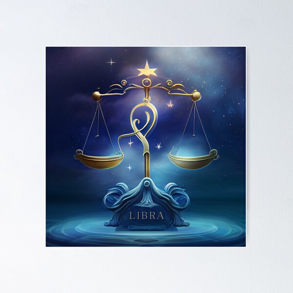 "Zodiac Sign LIBRA - Fantasy Illustration of astrology Libra" Poster ...