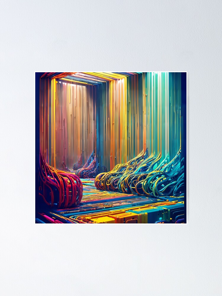"Melting Room Of Colors" Poster for Sale by Binary-Ko | Redbubble
