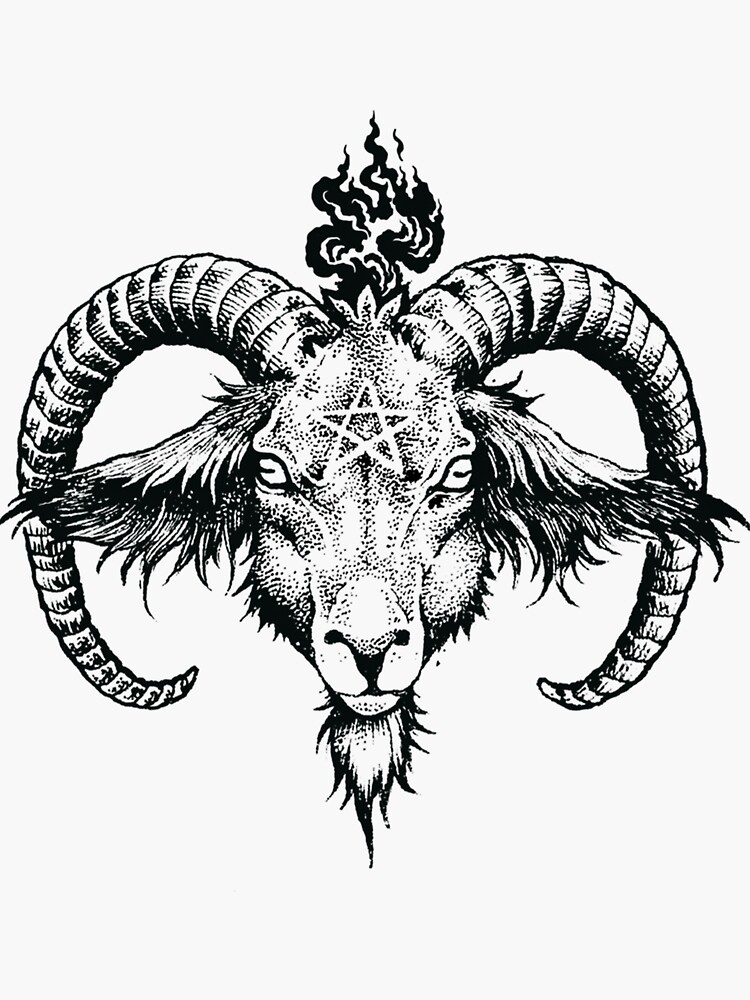 "Baphomet Head " Sticker for Sale by estelagchplotan | Redbubble