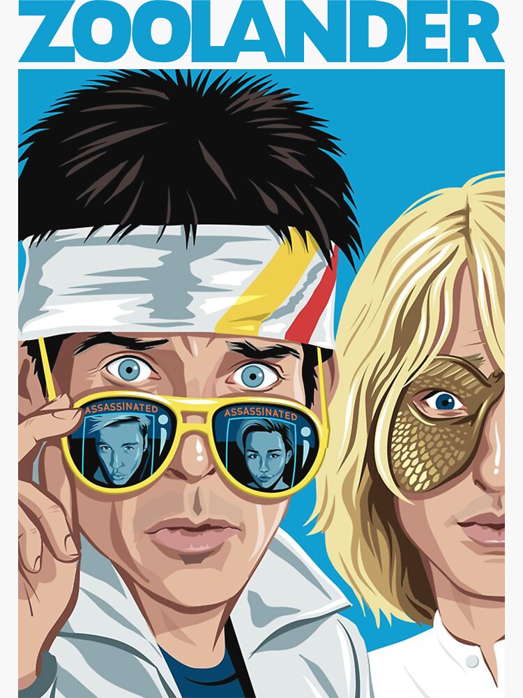 "ZOOLANDER" Sticker for Sale by fennmikah | Redbubble