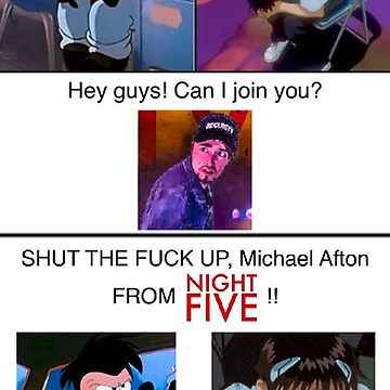 "NIGHT FIVE meme" Sticker for Sale by GamerSketch | Redbubble