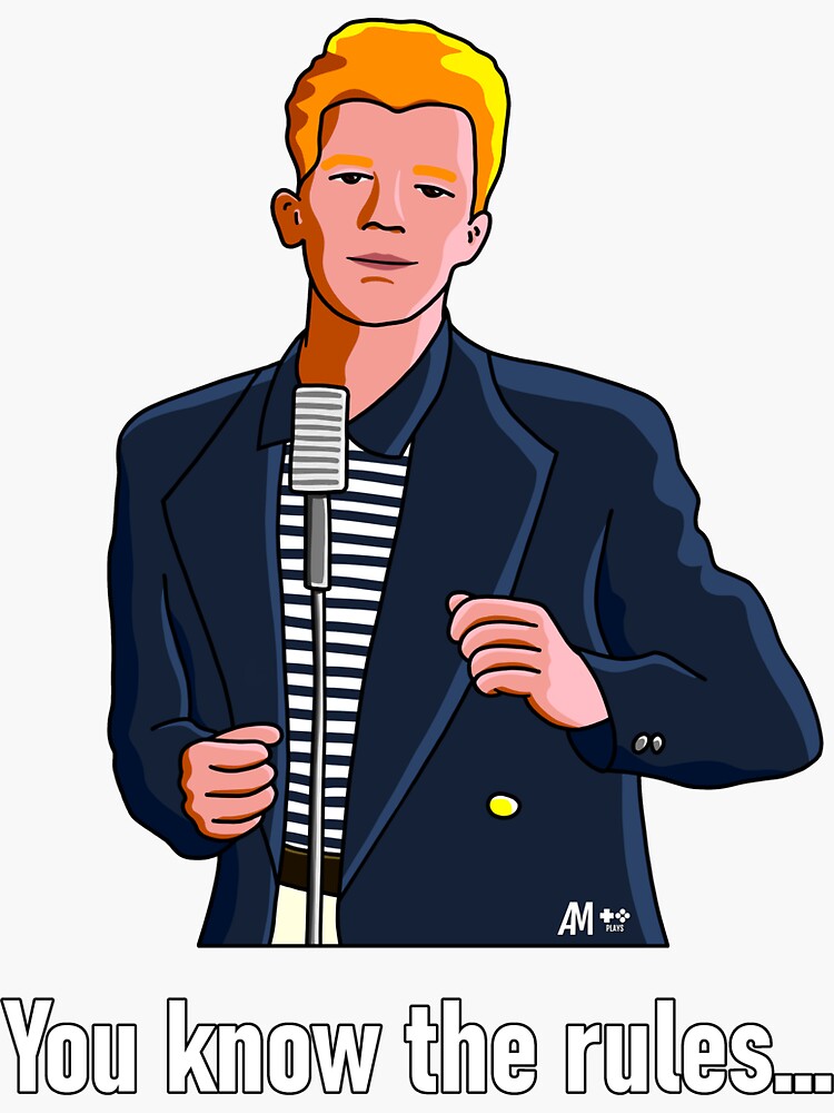 "You know the rules..." Sticker for Sale by andymonplays | Redbubble
