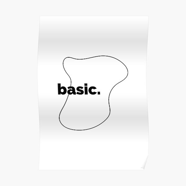 " "Basic" Word Minimalist Text Design - Minimalistic Life - Minimalist ...