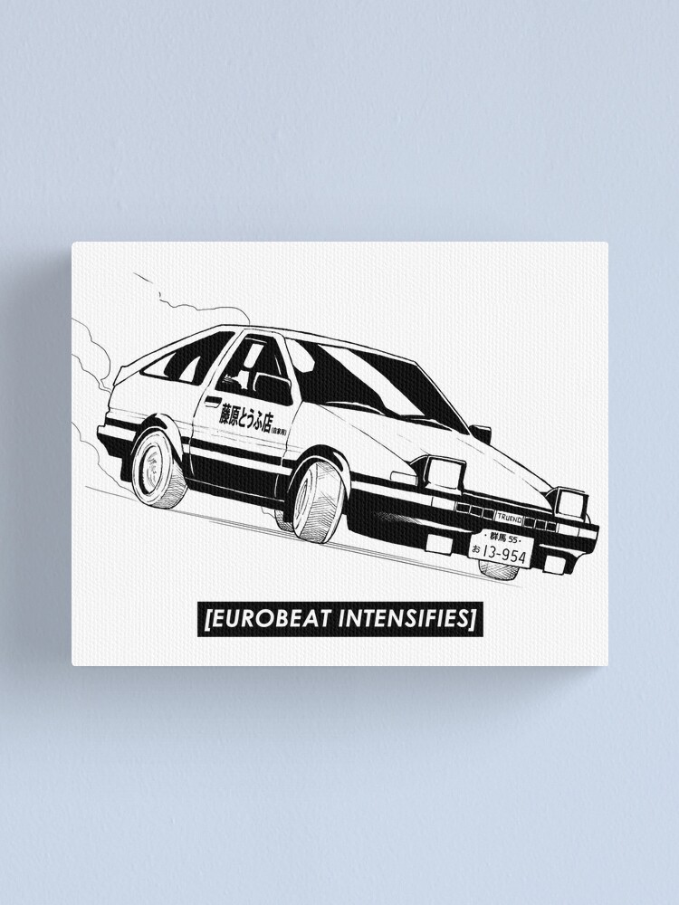 "Eurobeat Intensifies AE86 Kansei Dorifto Initial D Car" Canvas Print ...