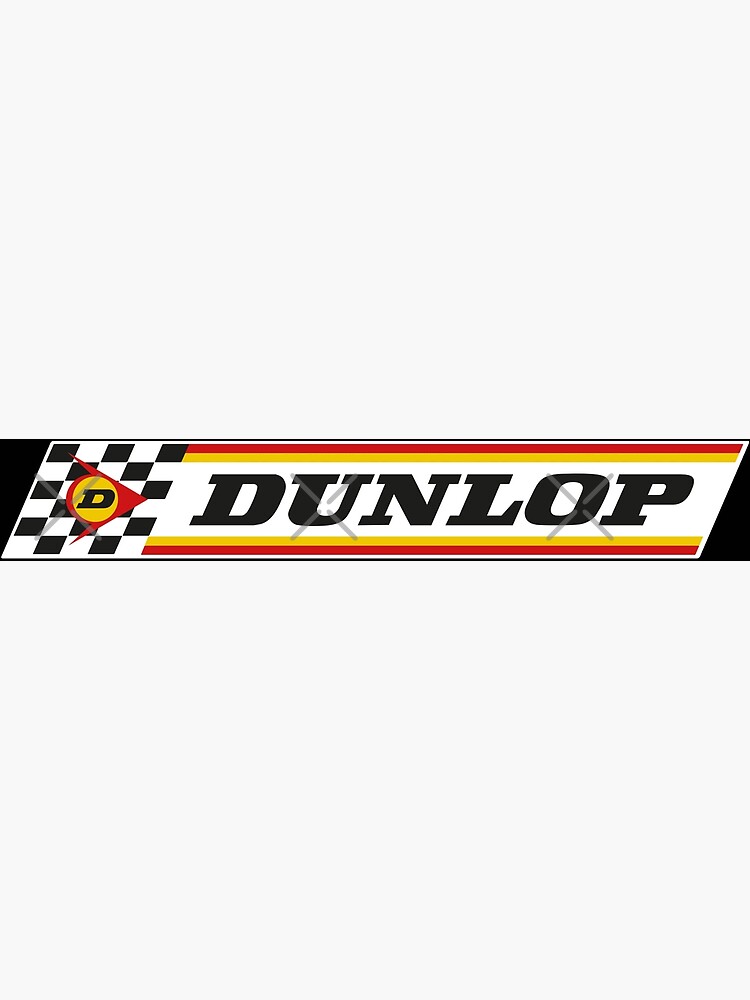 "Vintage Dunlop racing banner and sticker art" Poster for Sale by ...