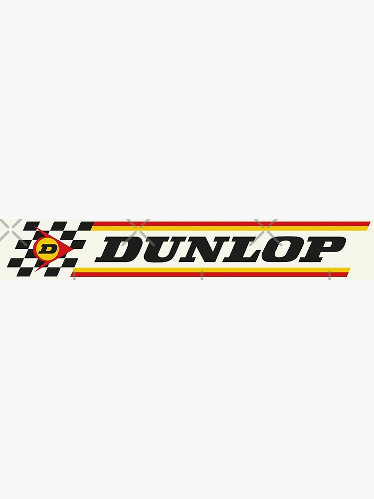 "Vintage Dunlop racing banner and sticker art for light backgrounds ...