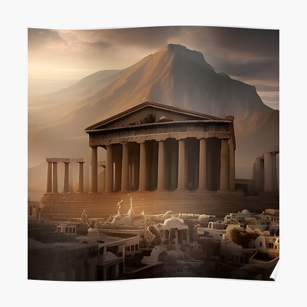 "Rome Ancient Rome Digital Art Pantheon" Poster for Sale by PrintItEtsy ...