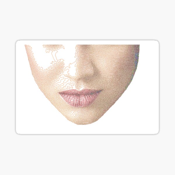 "Mask Cover with Sexy Lips - color TSP-art" Sticker for Sale by ...