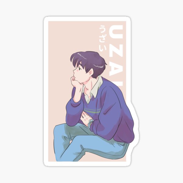 "Japanese harsh words in Anime "Uzai"" Sticker for Sale by unraven ...